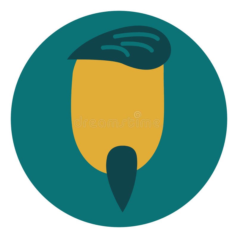 Man with Small Long Beard, Icon Stock Vector - Illustration of beauty ...