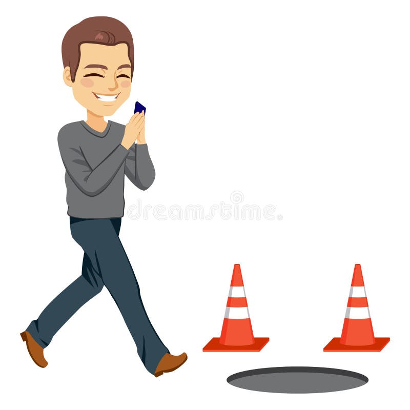 Distracted Walking Stock Illustrations – 82 Distracted Walking Stock ...