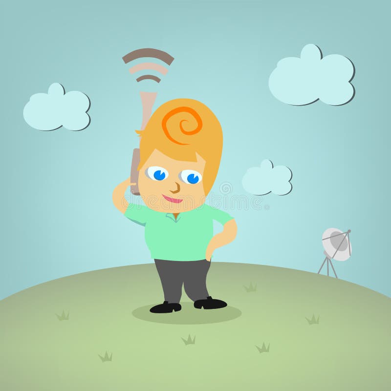 Wifi on mountain stock vector. Illustration of public - 30176348