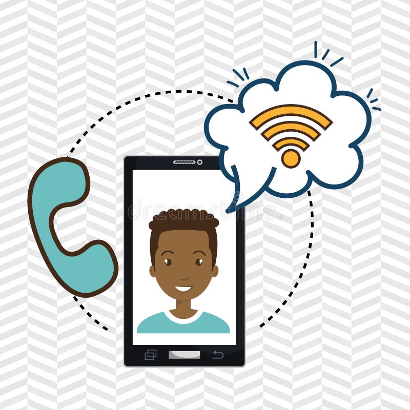 Blue telephone cartoon stock vector. Illustration of fashioned - 22742801