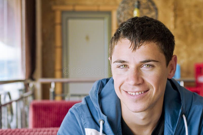 Man smiling stock photo. Image of portrait, hair, adult - 14592982