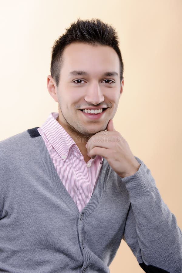 Man smiling stock image. Image of lifestyle, casual, male - 22813531