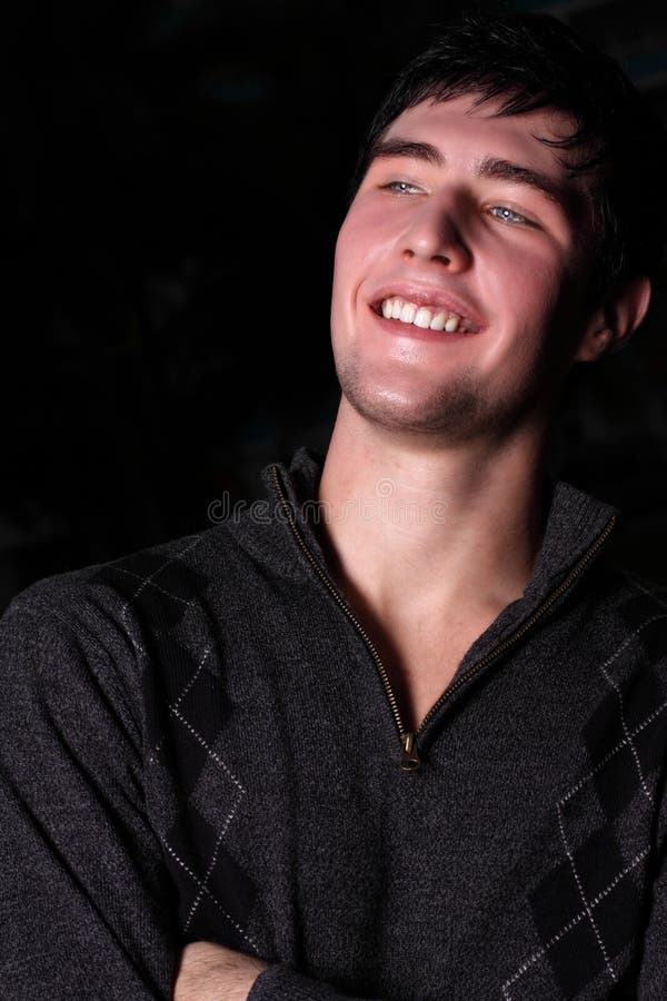 Man smiling stock photo. Image of style, pleased, beauty - 7169842