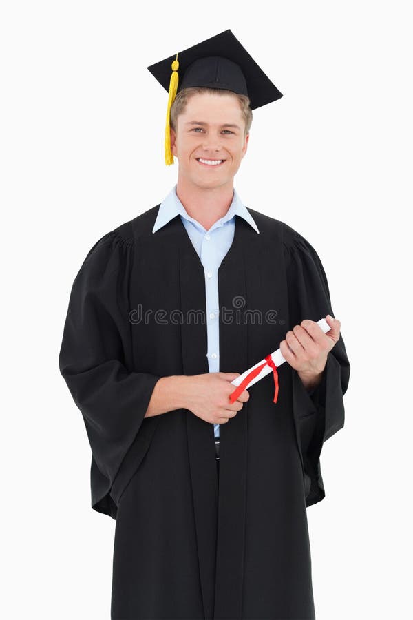 Man Smiling As he Has Just Graduated with His Degree Stock Image ...
