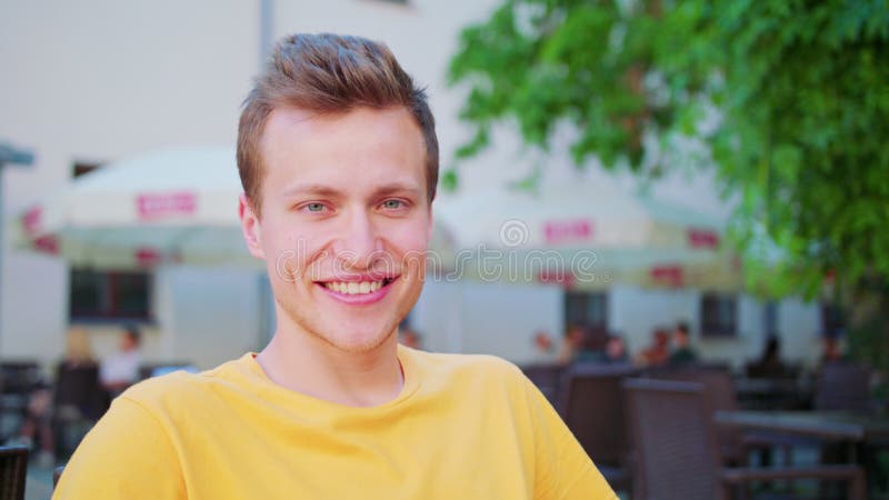 Man Smiling. Emotion stock photo. Image of mood, center - 153558478
