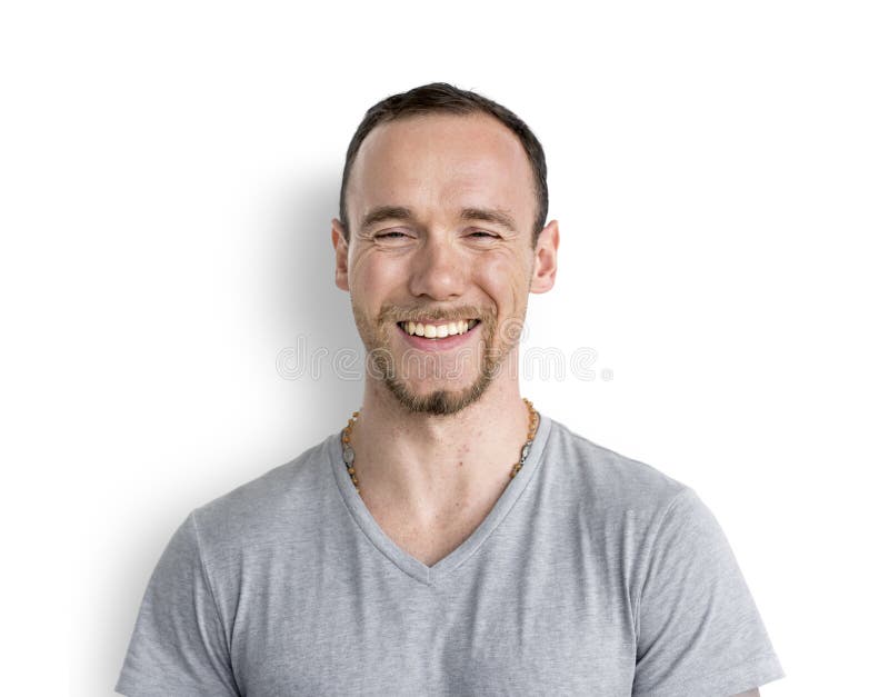 Man Smiling Happiness Carefree Emotional Expression Concept Stock Image ...
