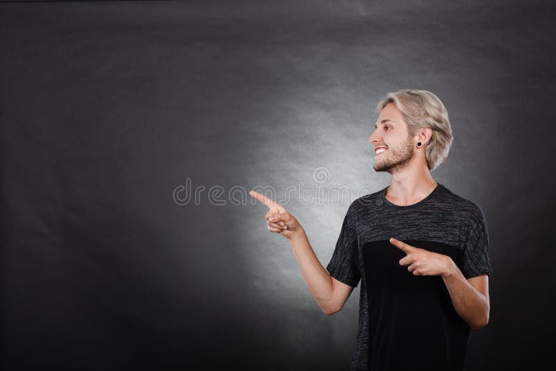 618 Man Smiling Point Right Direction Stock Photos - Free & Royalty ...