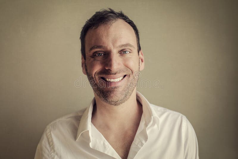 Man smiling stock photo. Image of amused, expression - 71281150