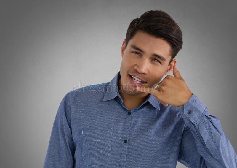 Man Smiling with Ring Me Sign Stock Image - Image of absence, adult ...