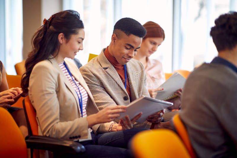 Man Smiling after Well Done Presentation Stock Photo - Image of ...