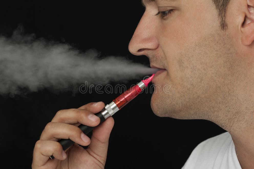 Man Smoking Electric Cigarette Stock Image - Image of dependency ...