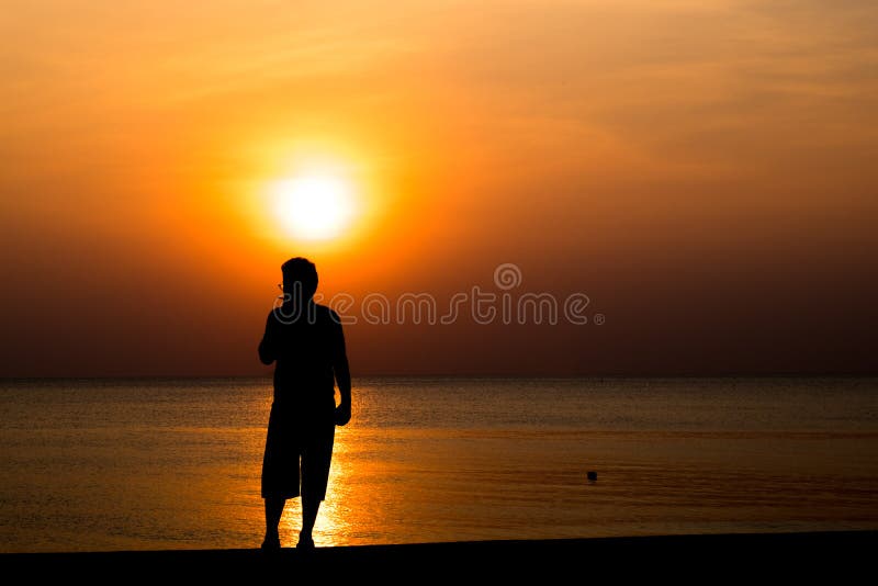 Man smoking and sunset stock image. Image of happiness - 68507637