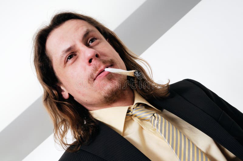 Man smoking weed stock image. Image of criminal, break - 18273637