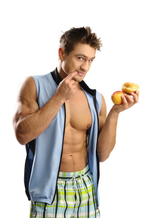 Man with snack stock image. Image of white, healthy, beard - 16953119