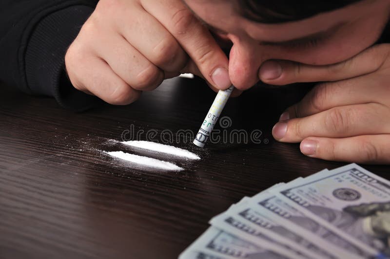 Man snorting cocaine stock photo. Image of mugger, bodyguard - 45801148