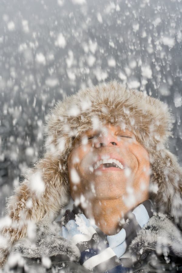Man in the snow stock image. Image of british, nature - 62805963