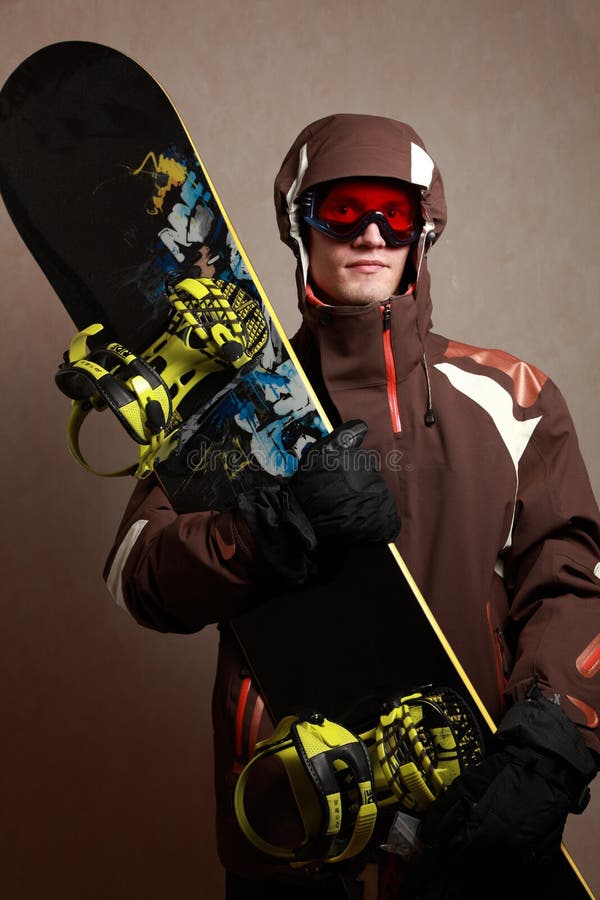Man with snowboard stock photo. Image of sportswear, people - 21767228