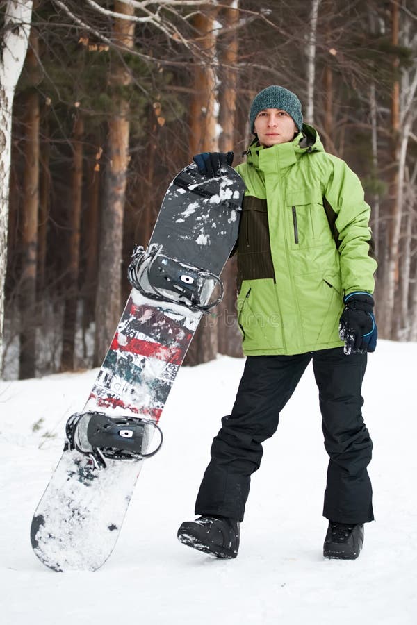 Man with snowboard stock photo. Image of smiling, lifestyle - 22852974