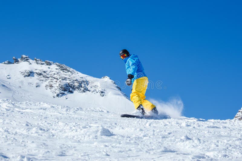 Man snowboarding stock photo. Image of activity, recreation - 31448932