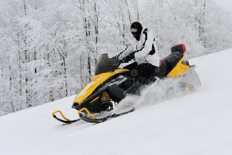 Man on snowmobile stock image. Image of lifestyle, rider - 29590305