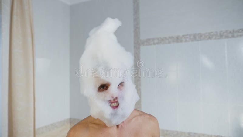 Man in a Soapy Foam Dancing in a Bath Stock Footage - Video of dancing ...