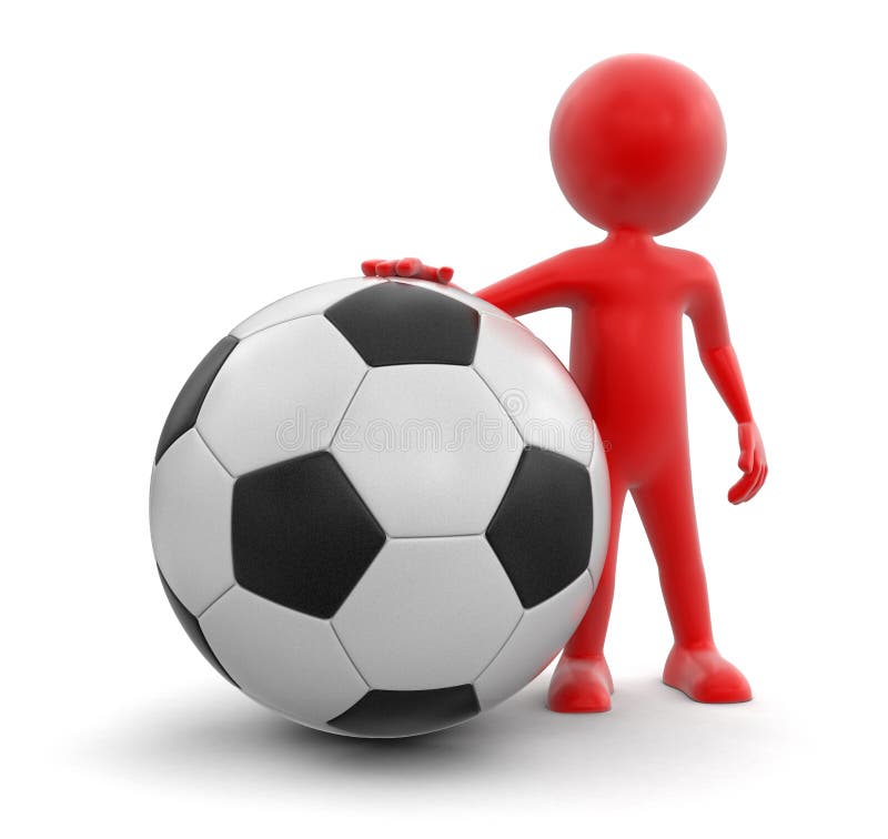Man with Soccer Football (clipping Path Included) Stock Illustration ...