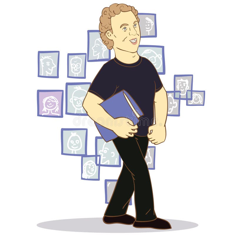 Man and Social Network, Communication in the Stock Vector ...