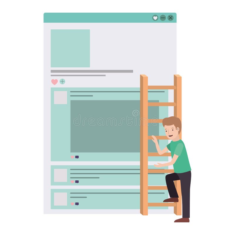 Climb Ladder Social Stock Illustrations – 202 Climb Ladder Social Stock ...