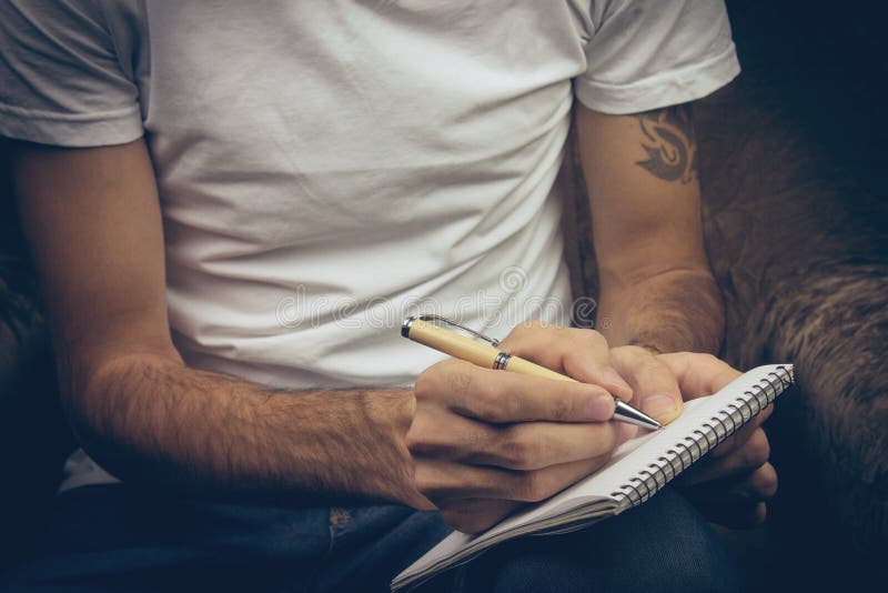 The man on the sofa notes stock image. Image of note - 113230723