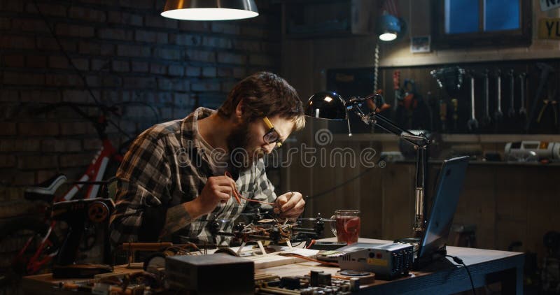 Man soldering stock image. Image of manufacturing, iron - 44099087