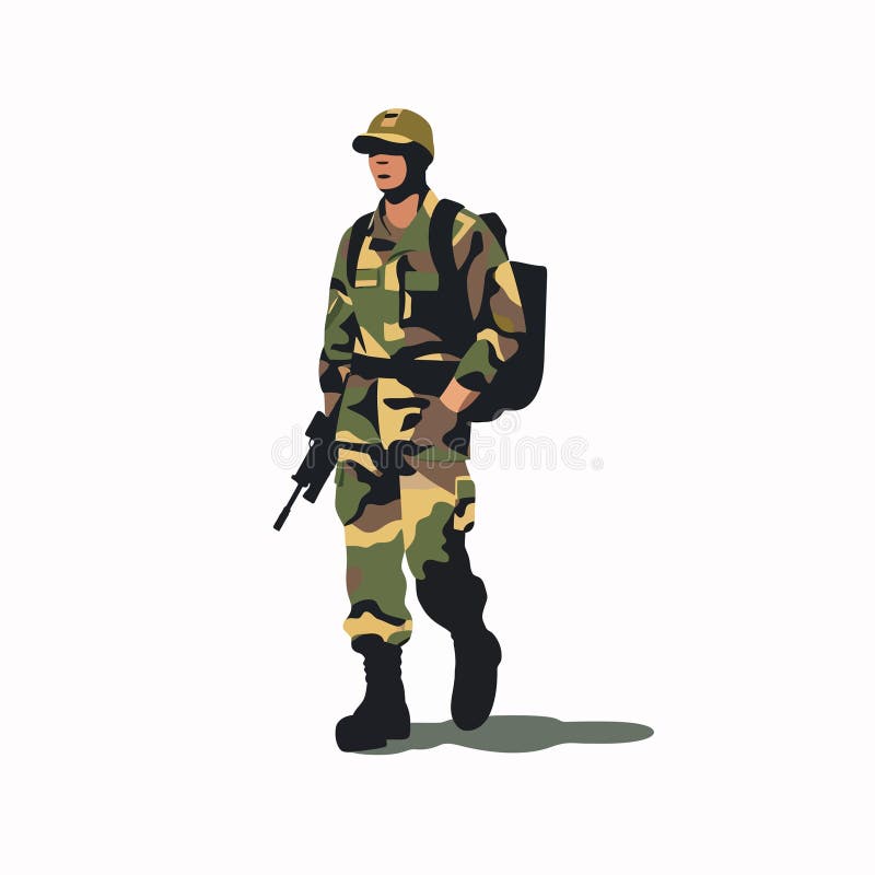 Man Soldier Vector Flat Minimalistic Isolated Illustration Stock Vector ...