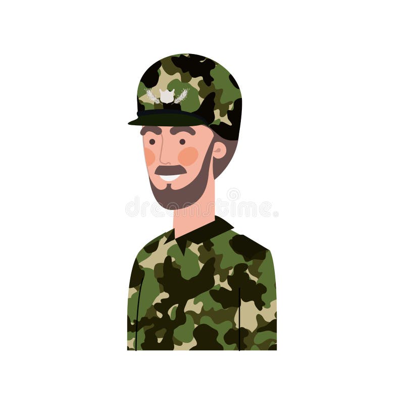 Man Soldier of War Avatar Character Stock Vector - Illustration of ...