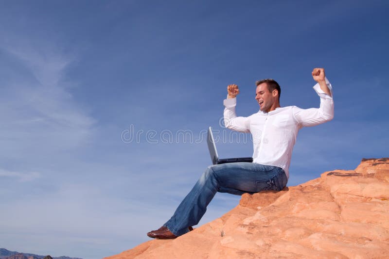 Man with solution stock image. Image of scenic, smiling - 13837369