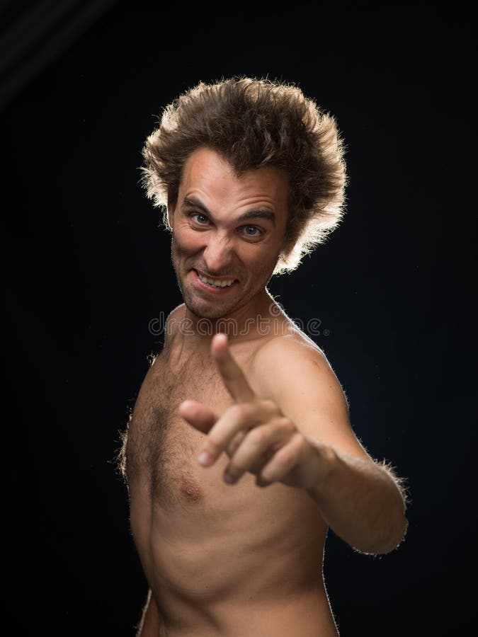 Man Som Pekar Med Hans Finger Arkivfoto - Bild av manlighet ...