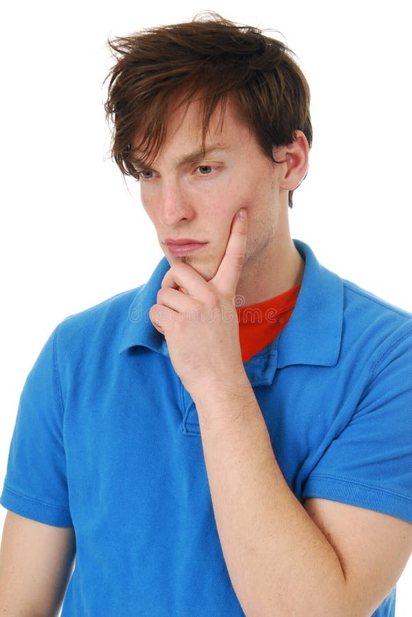 Man with a Somber Expression Stock Image - Image of depressed, male ...