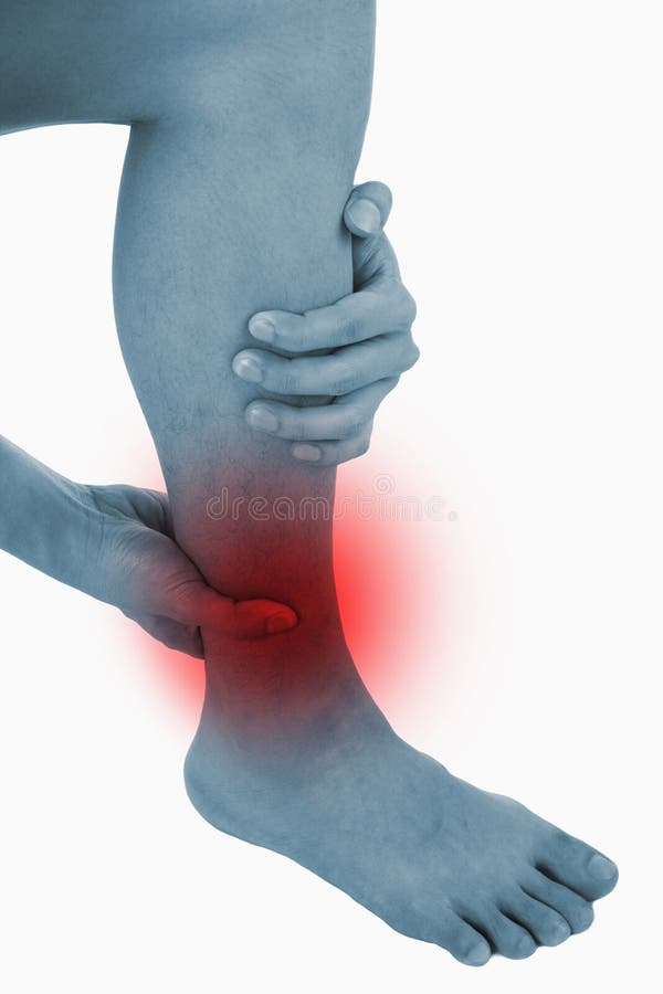 A Man Sore Leg Calf Muscles. Close-up Horizontal Photo Stock Image ...