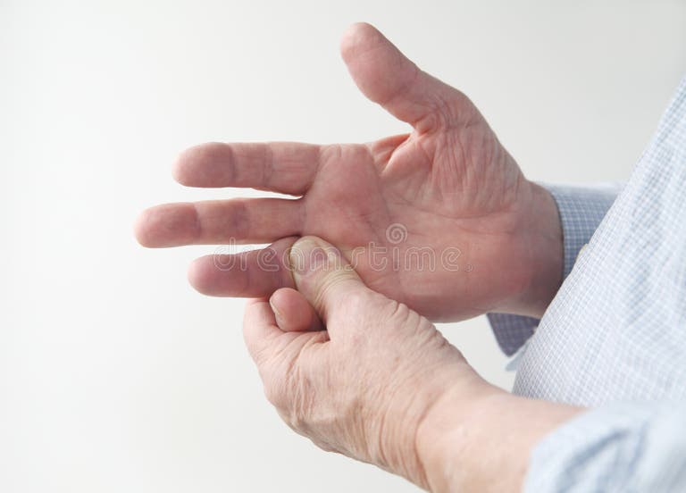 Man with sore finger stock photo. Image of arthritis - 24205130