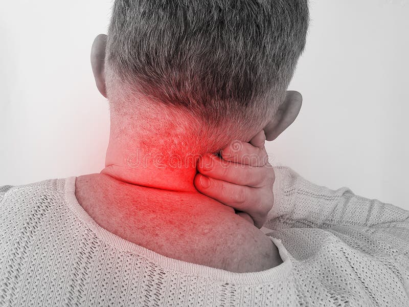 Man Sore Neck Vertebral Symptom Illness Stress Scoliosis Suffering ...