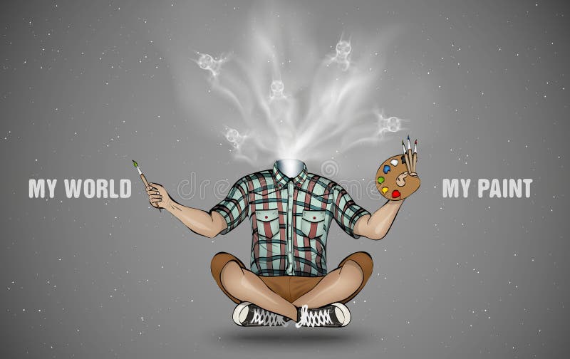 The man with the soul stock vector. Illustration of person - 41399969