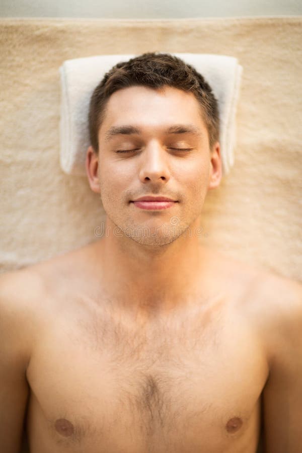 Wellness Spa - Man Relaxing in Hot Tub Whirlpool Stock Image - Image of ...