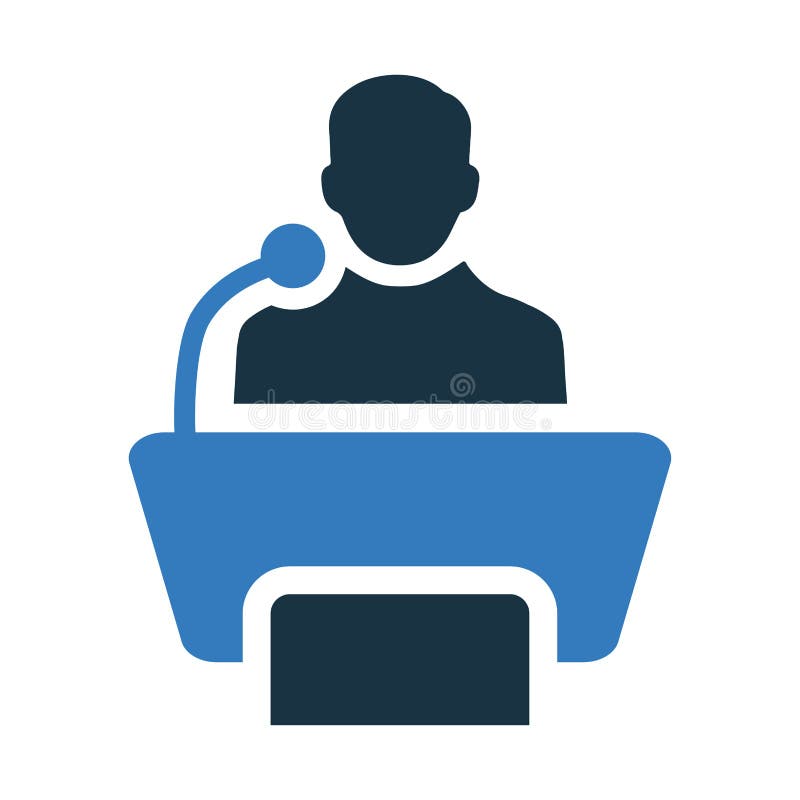 Man, Speaker Icon. Simple Flat Design Concept. Stock Vector ...