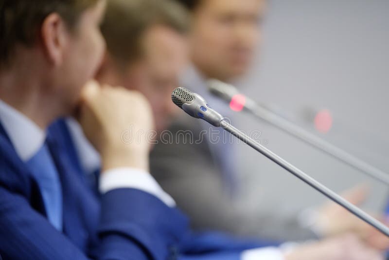 Man Speaking at the Conference Editorial Stock Image - Image of hand ...