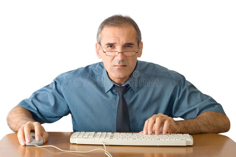 The man in spectacles stock image. Image of mouse, sight - 11175075