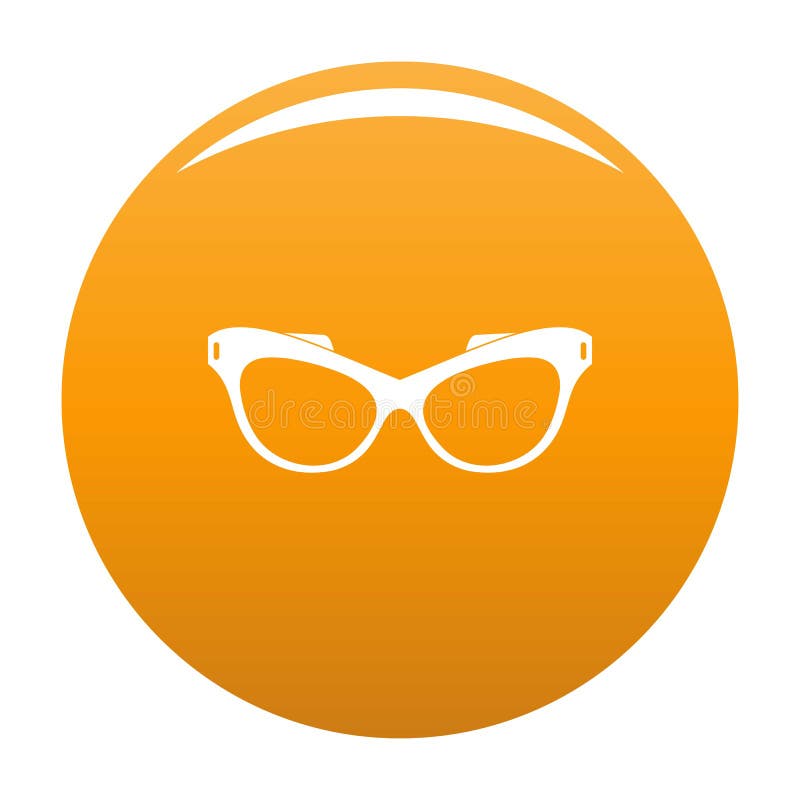 Man Spectacles Icon Vector Orange Stock Vector - Illustration of symbol ...