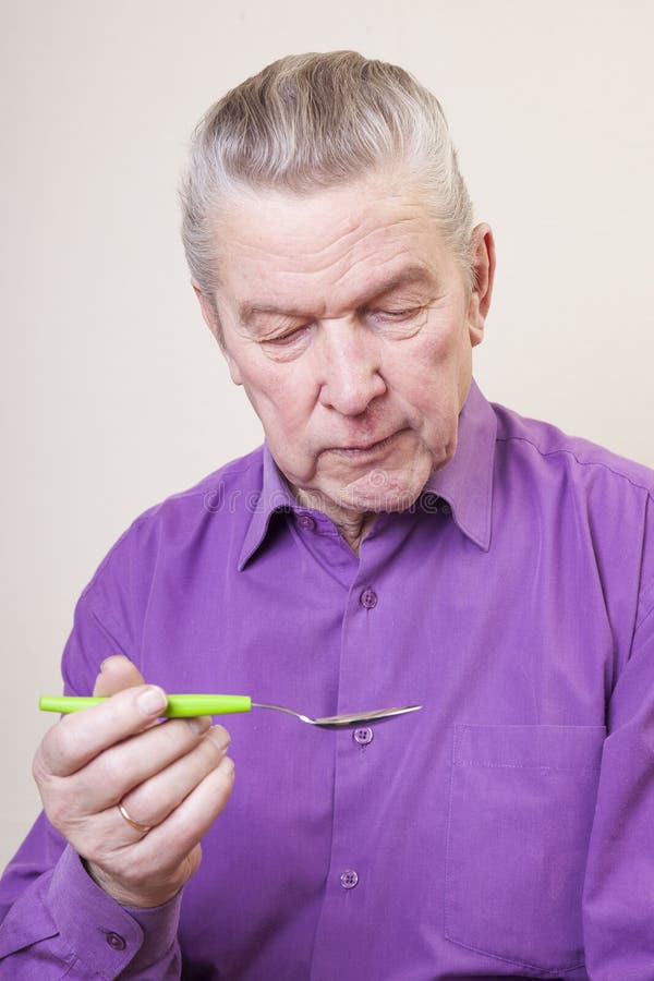 Man and spoon. stock image. Image of adult, handsome - 37272399