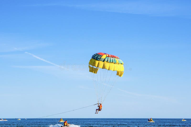 Flying Windsurfer Windsurfing in Hawaii Stock Photo - Image of surfer ...