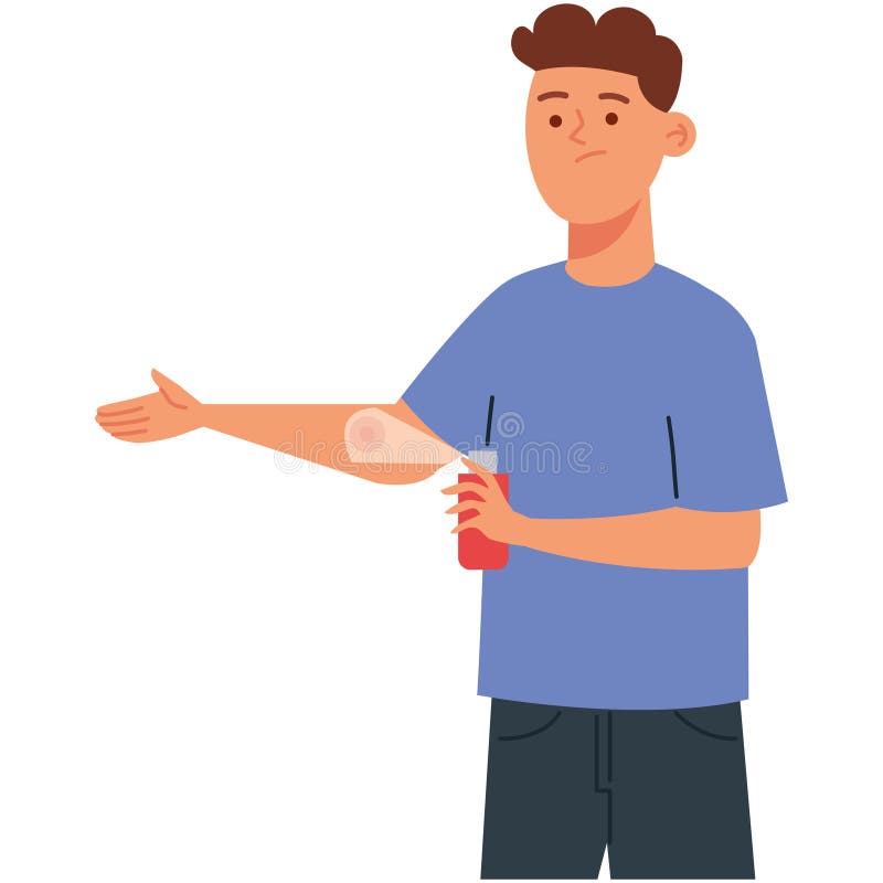 Man Spraying Insect Repellent Stock Vector - Illustration of applying ...