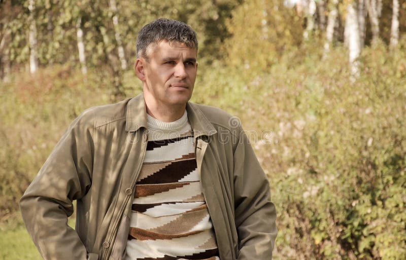 Man in spring Park stock image. Image of summer, countryside - 37908219