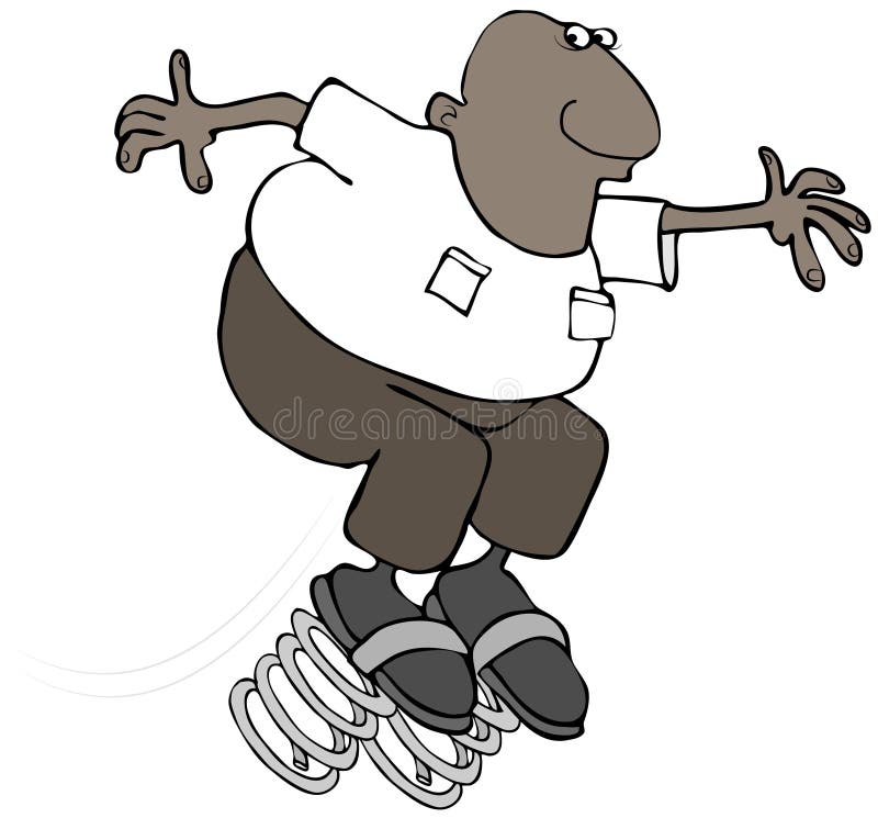 Man springing forward stock illustration. Illustration of time - 123461402