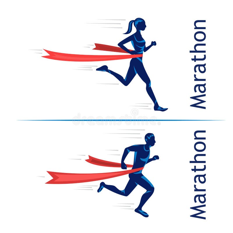 Man Sprint Running To Win Design. Stock Illustration - Illustration of ...